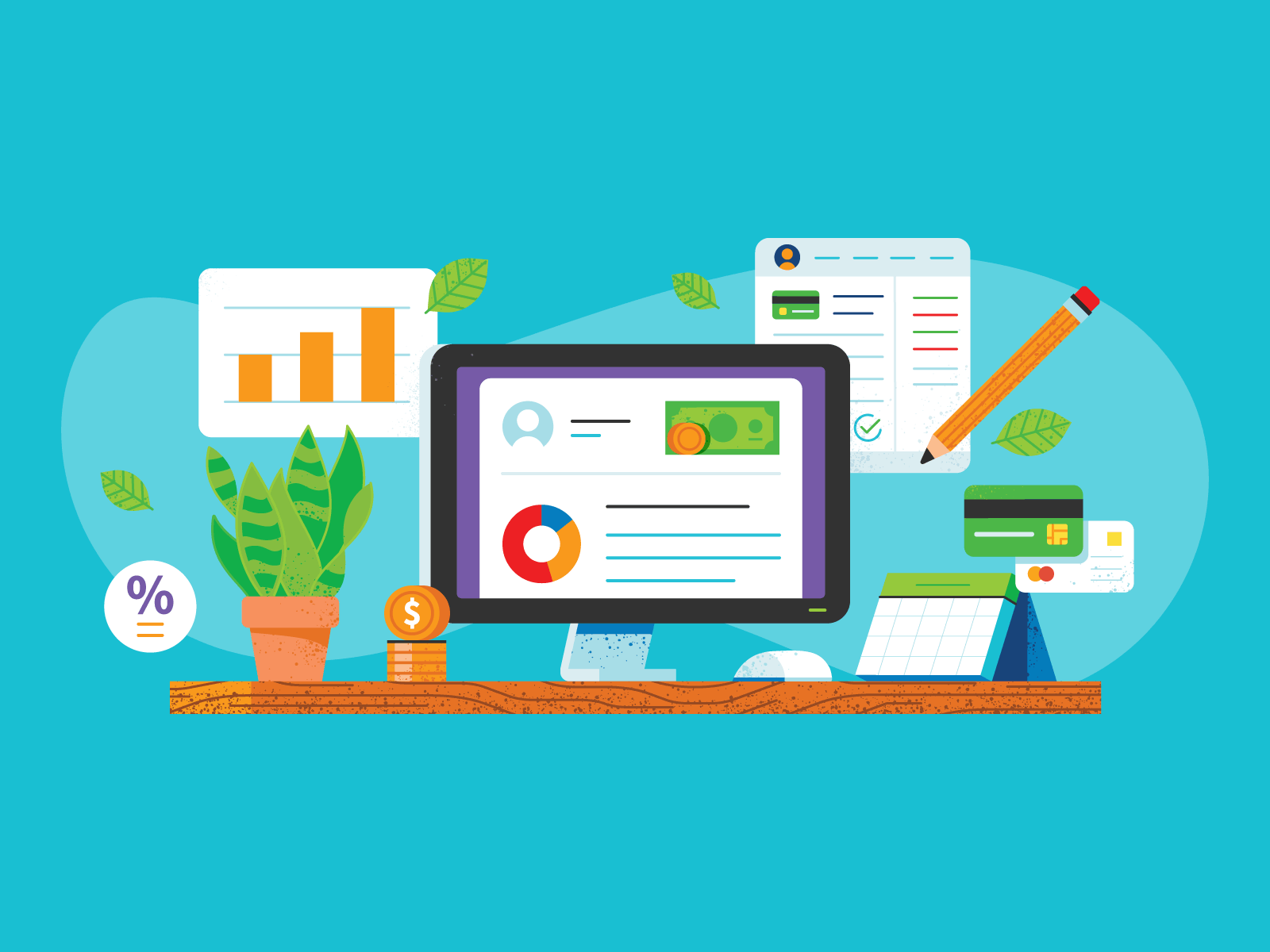 Personal finance blog headers by Csaba Gyulai for Siege Media on Dribbble