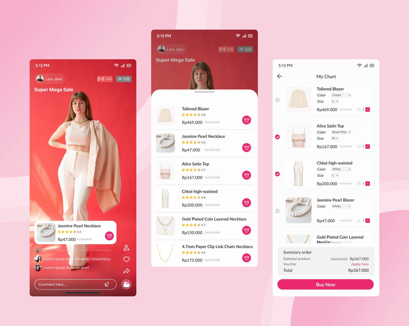 Live Streming Shop by Fatimatuz Zah'ro on Dribbble Live Streming Shop by Fatimatuz Zah'ro on Dribbble