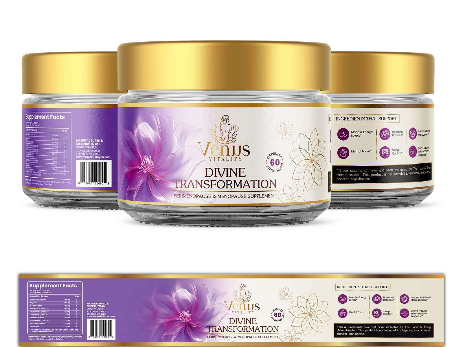 Product label design for a menopause and perimenopause by Mir Design on ...