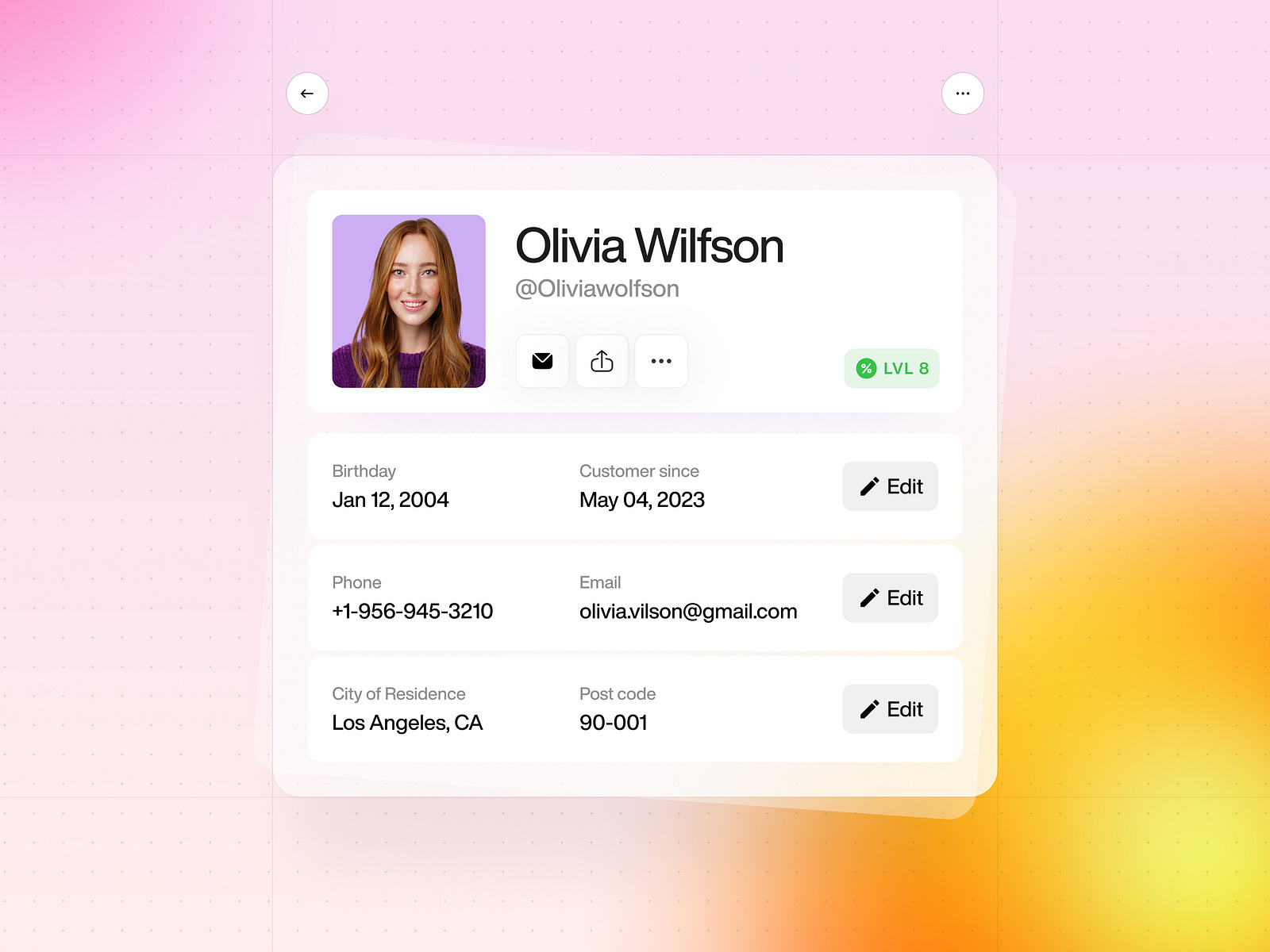 E-commerce Widgets: Profile Settings UI 🔥 by Vlad Tyzun for Radiant ...
