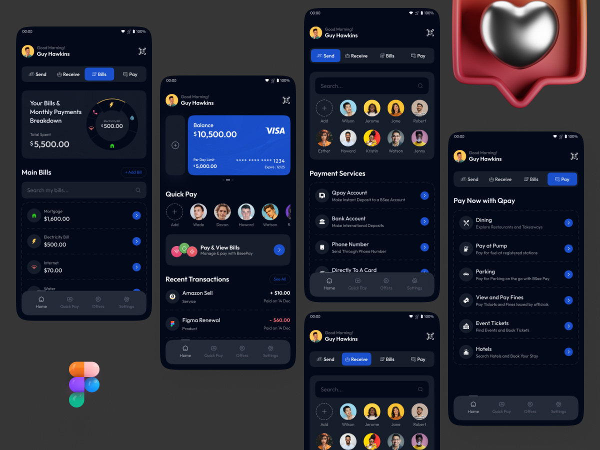 Qpay - Fintech Mobile App by Mamun🔥 on Dribbble