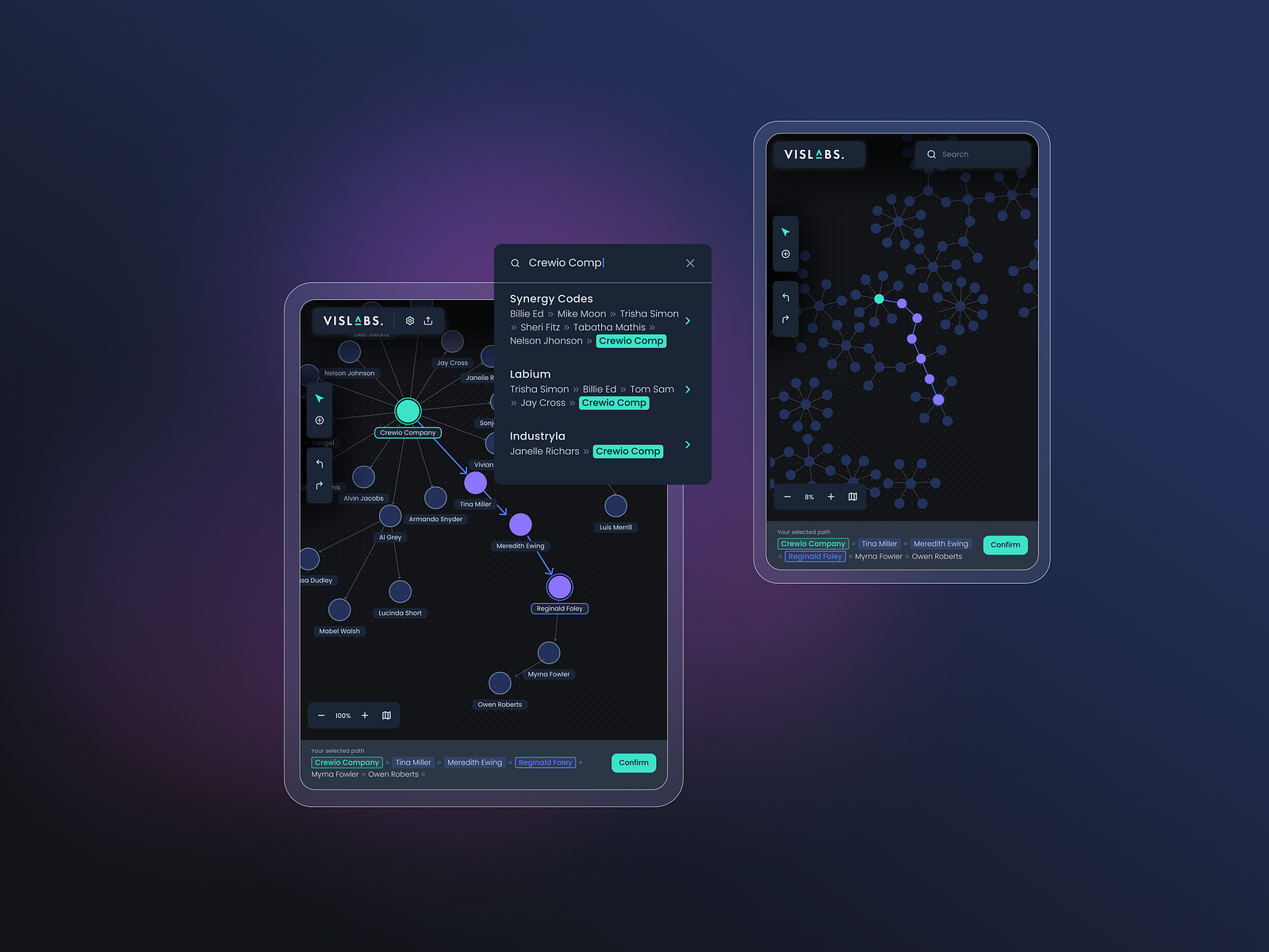 Graph model example by Ewa Zymeła for Synergy Codes on Dribbble
