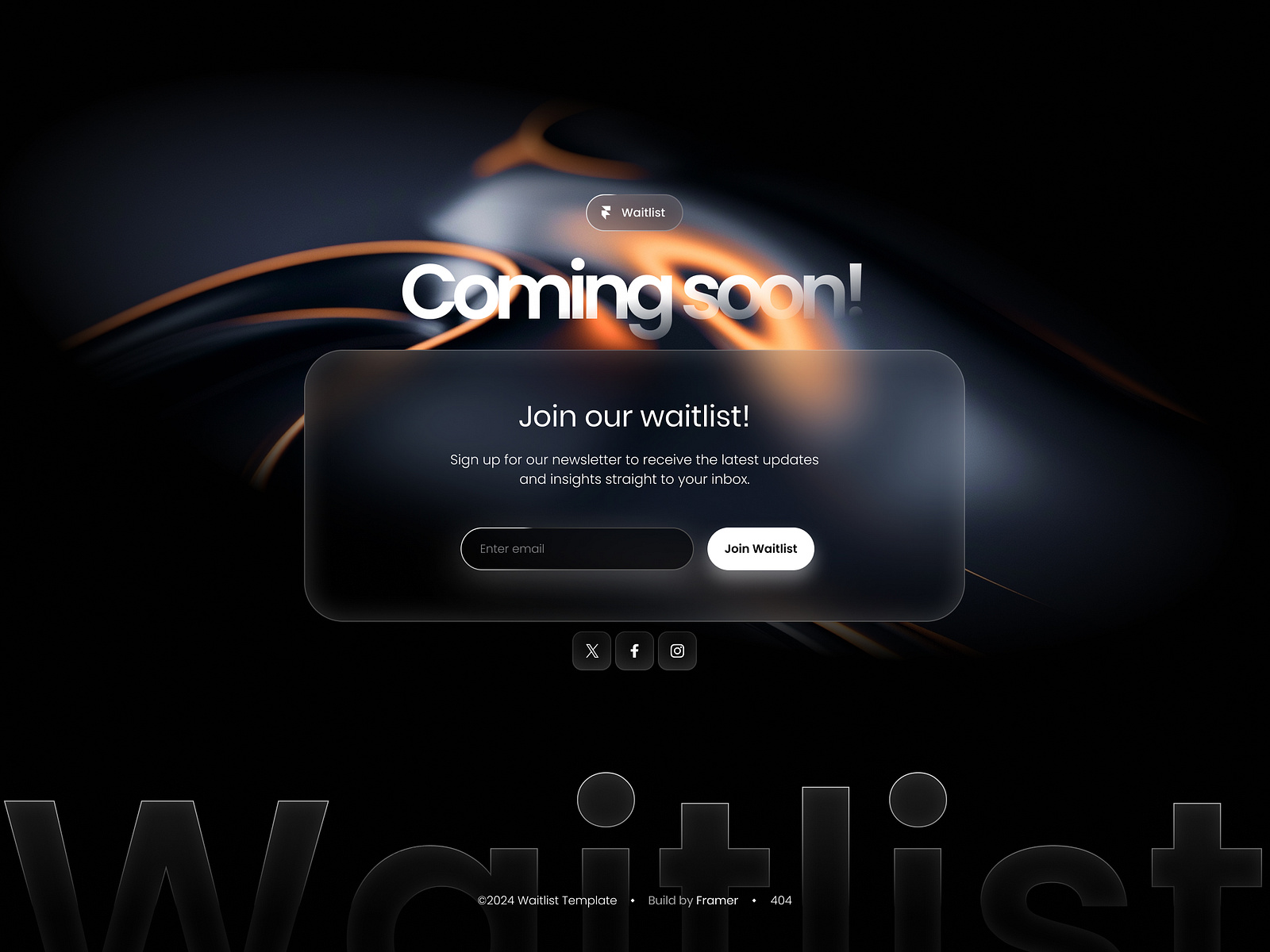 Waitlst - Framer Template by J. Kyorov on Dribbble