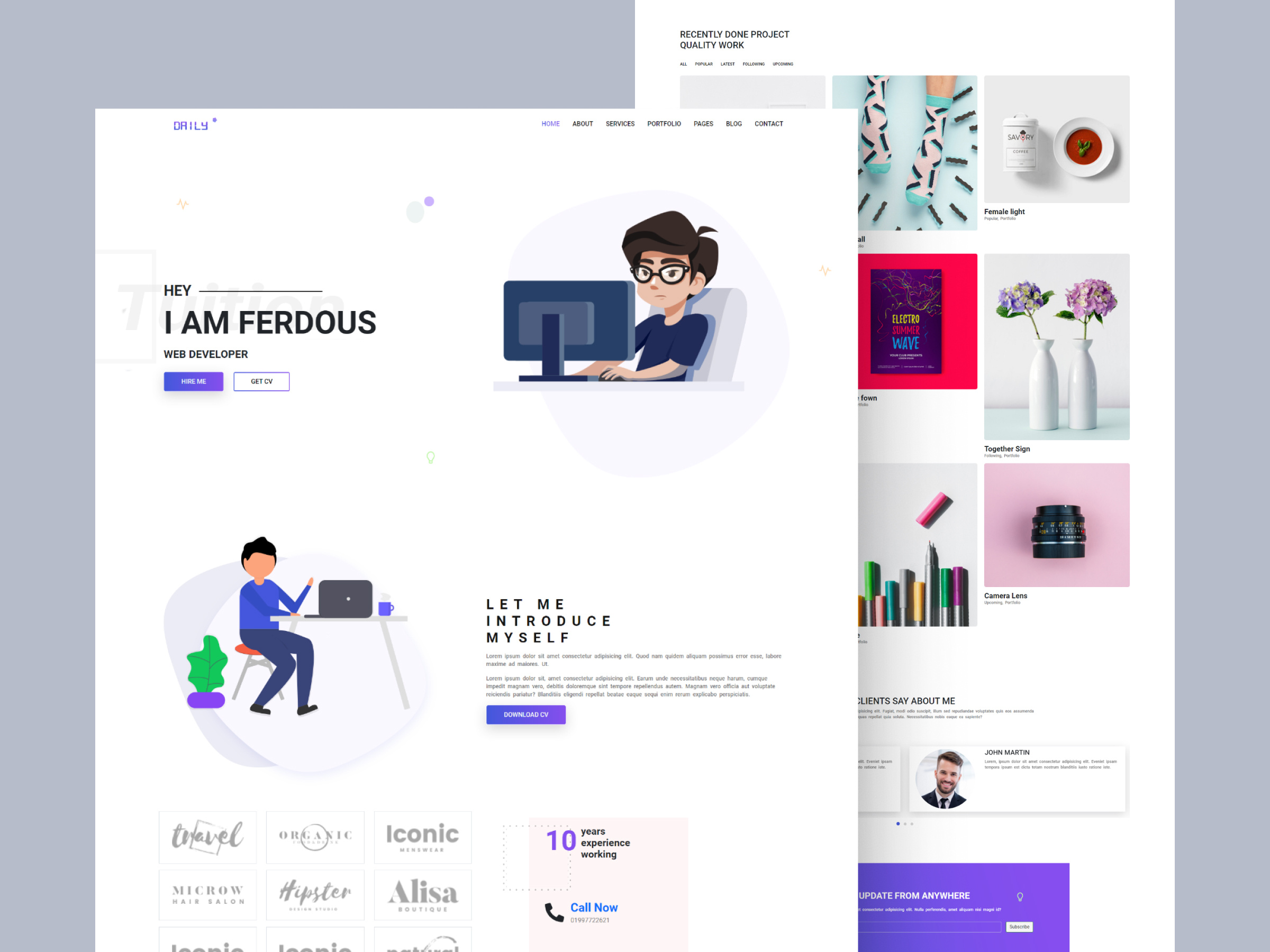 Website Developer Portfolio UI Redesign by Shihab Ahmed on Dribbble