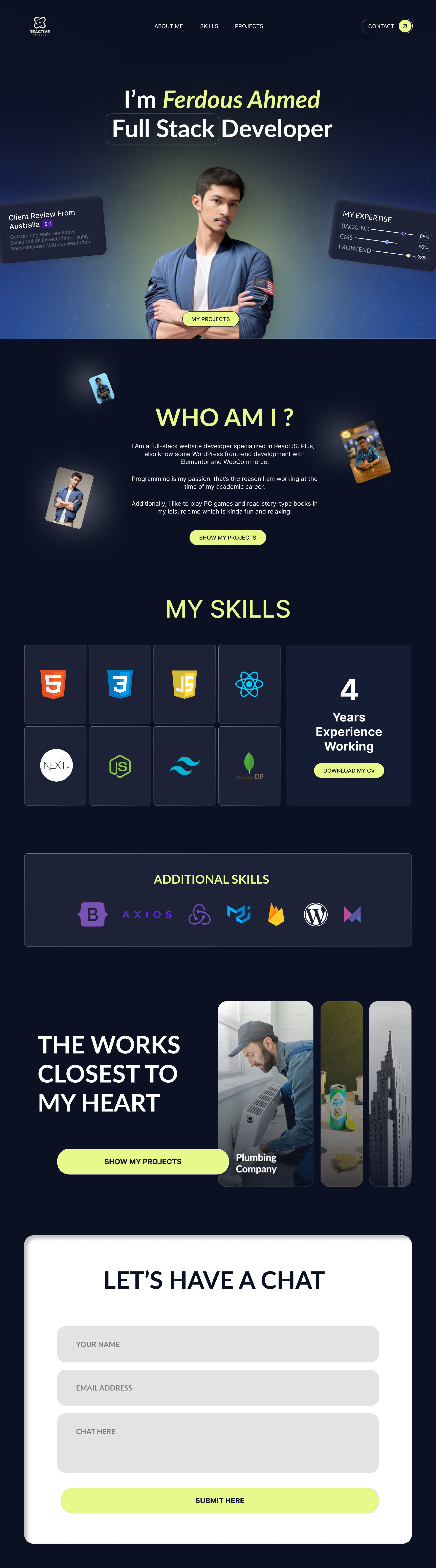 Website Developer Portfolio UI Redesign by Shihab Ahmed on Dribbble