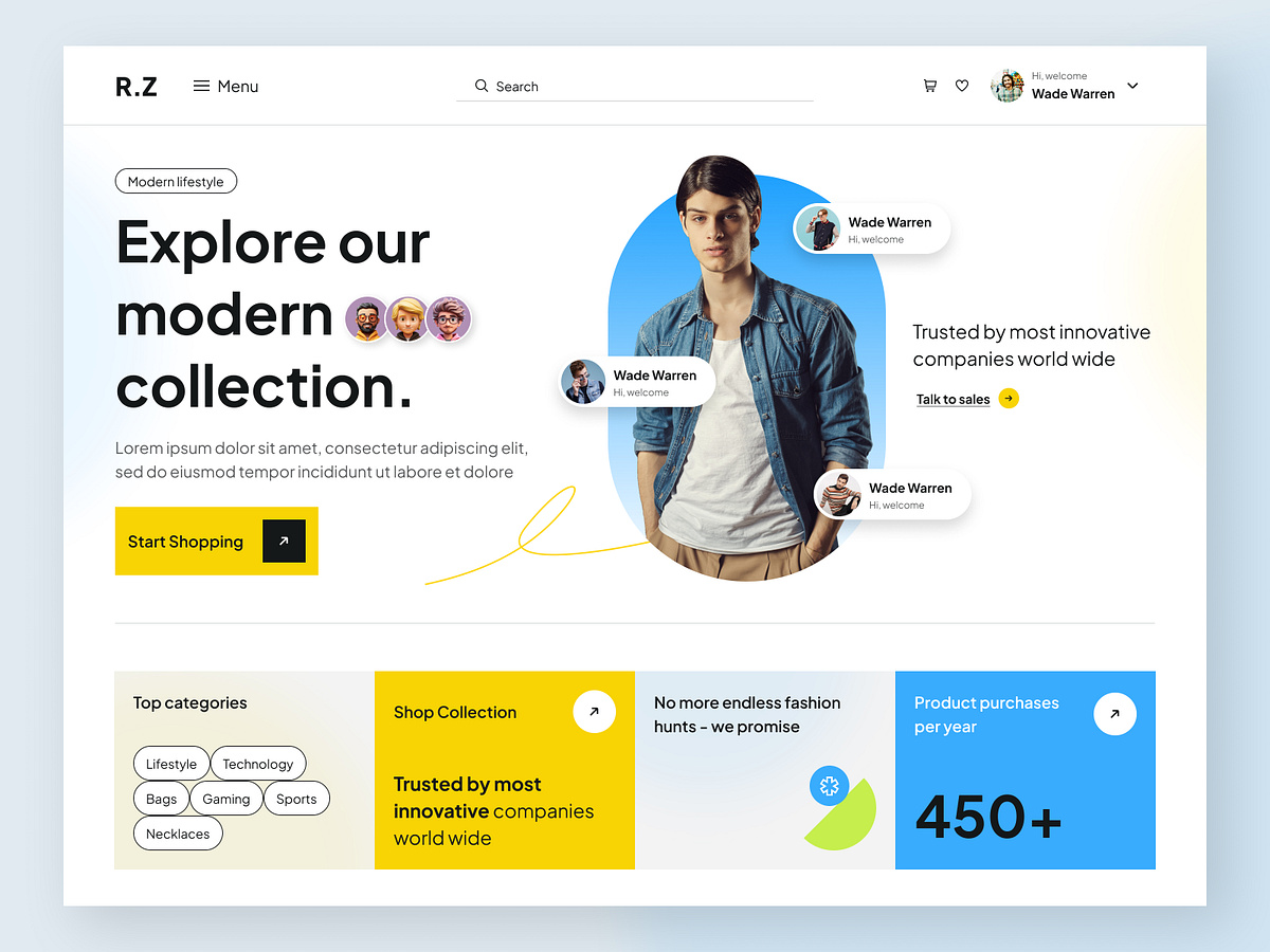 Modern Website designs, themes, templates and downloadable graphic ...