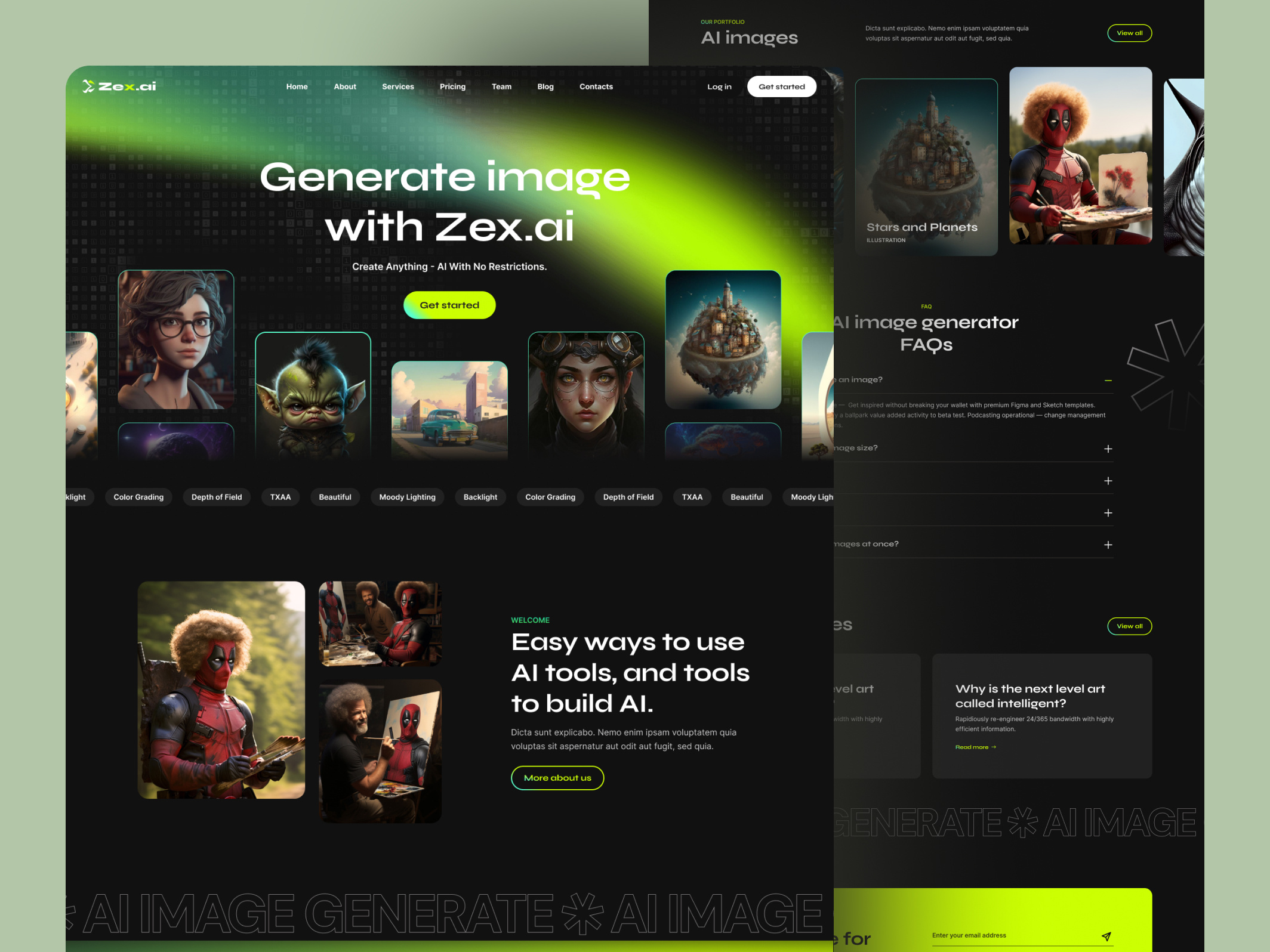 AI Image Generate Website by Zubaear on Dribbble