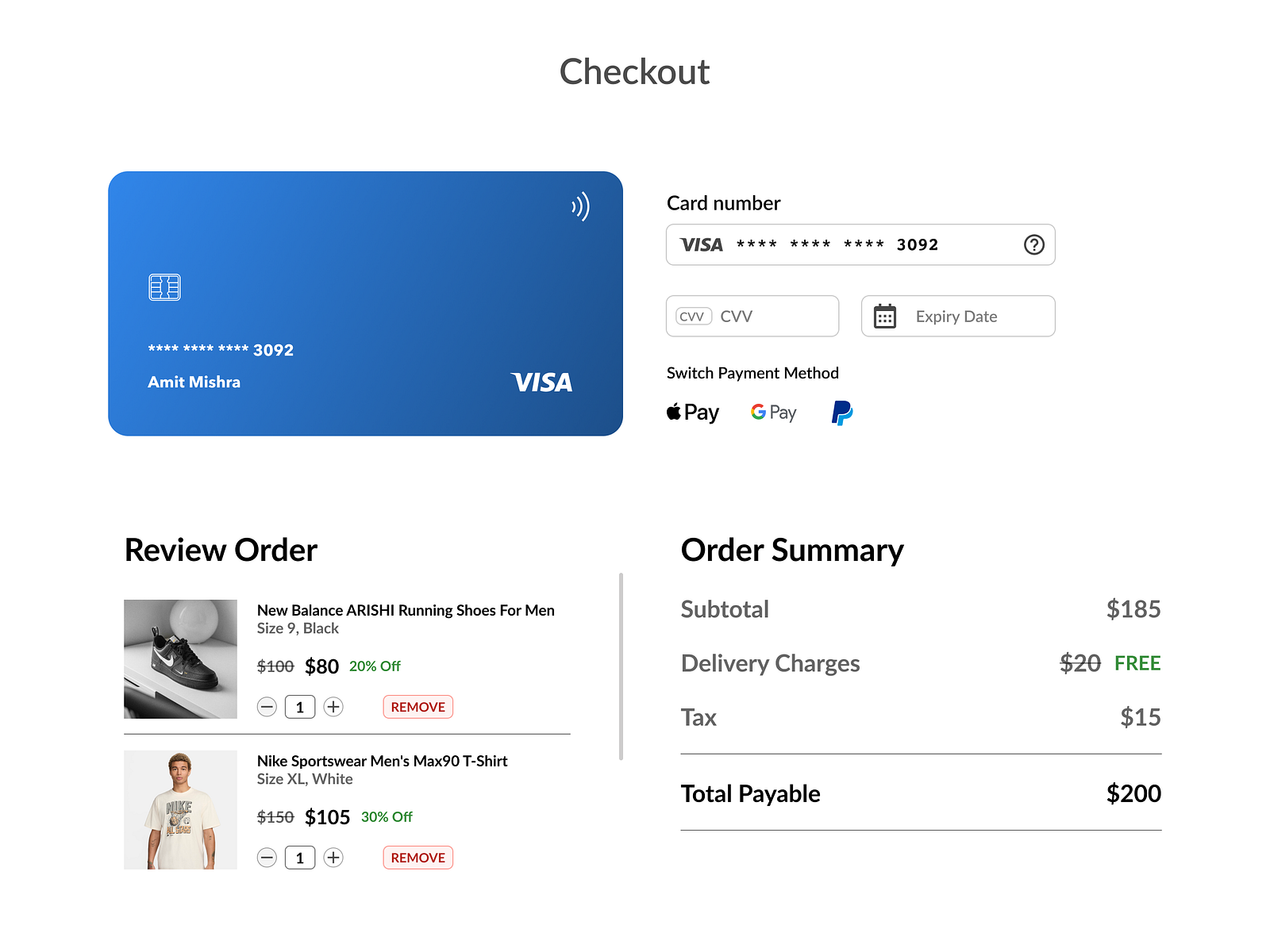 Checkout Page by Keyur R Garsondiya on Dribbble
