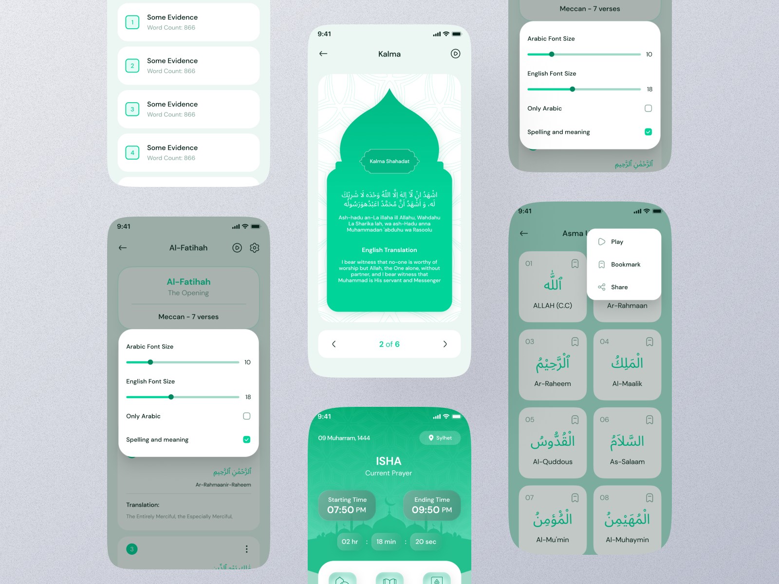 Islamic App UI design by Nidal K on Dribbble