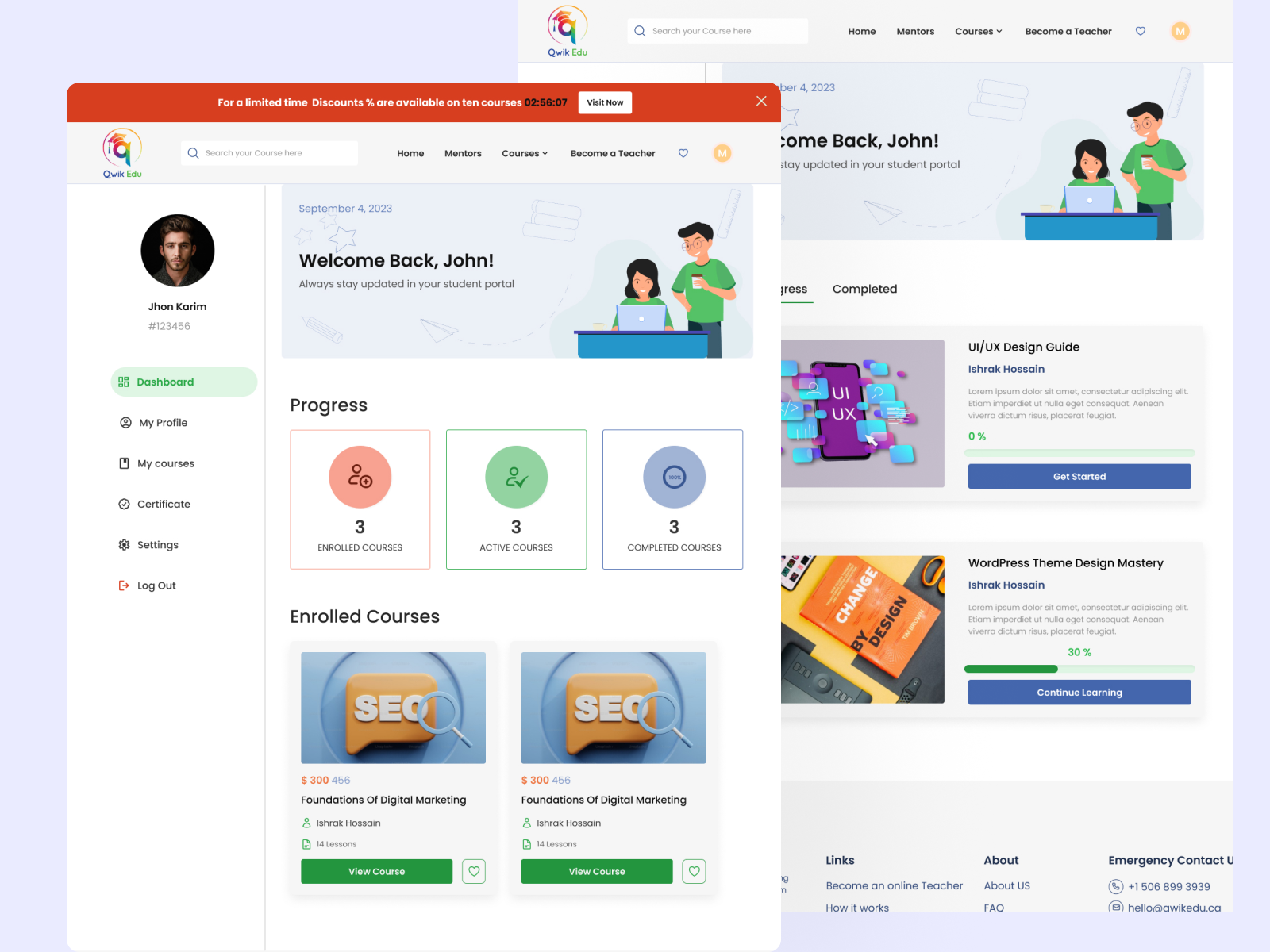 E-Learning Platform Project by Hasin Ishrak Khan on Dribbble
