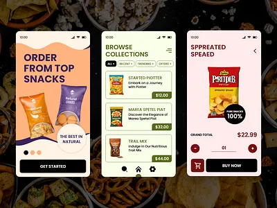 Snacks App Design designs, themes, templates and downloadable graphic ...