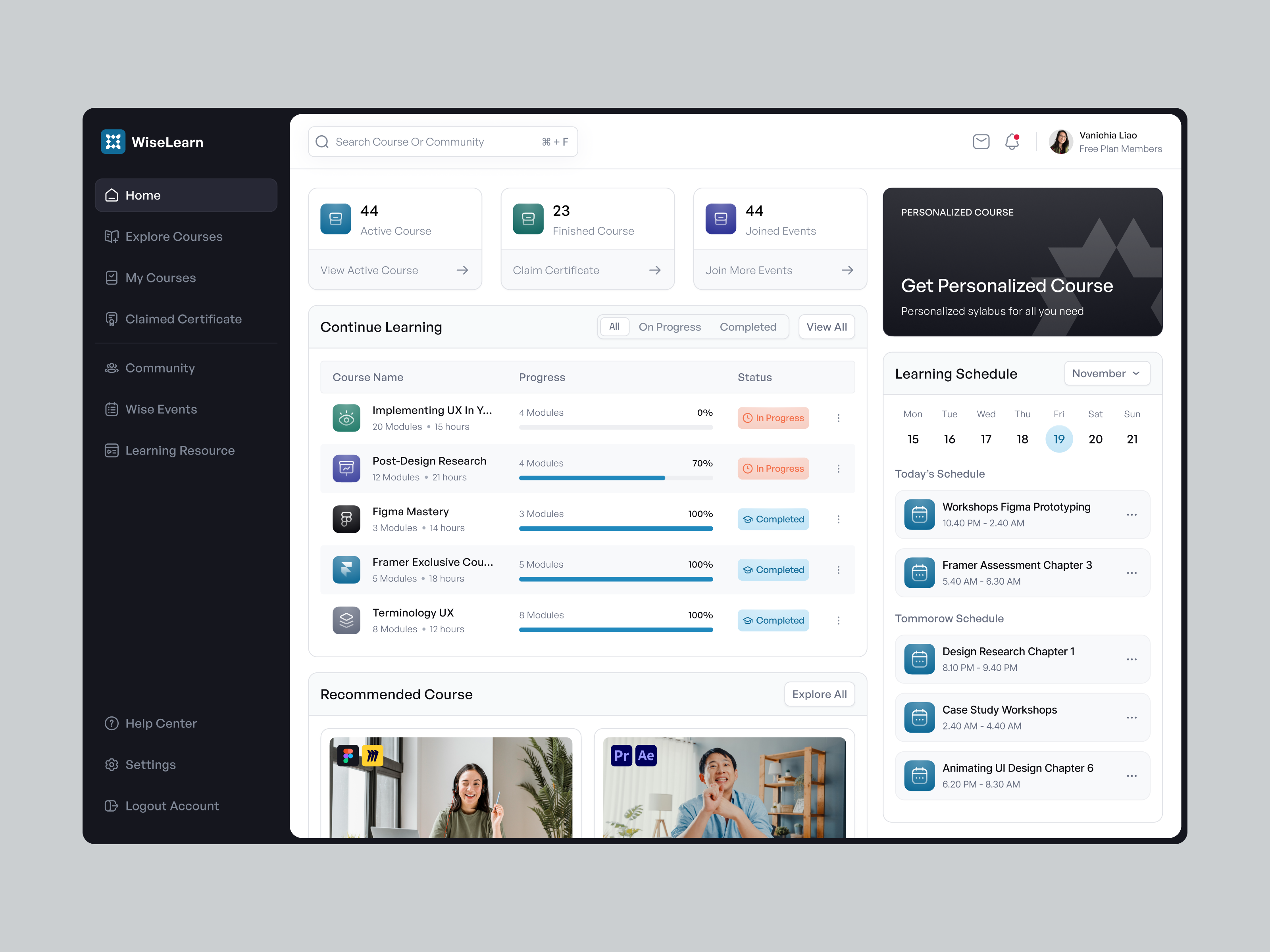 WiseLearn - Online Course Platform by Yoga Satria for Odama on Dribbble