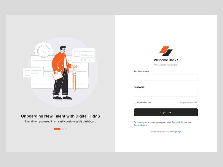 HRMS - Login Page by Madhankumar on Dribbble