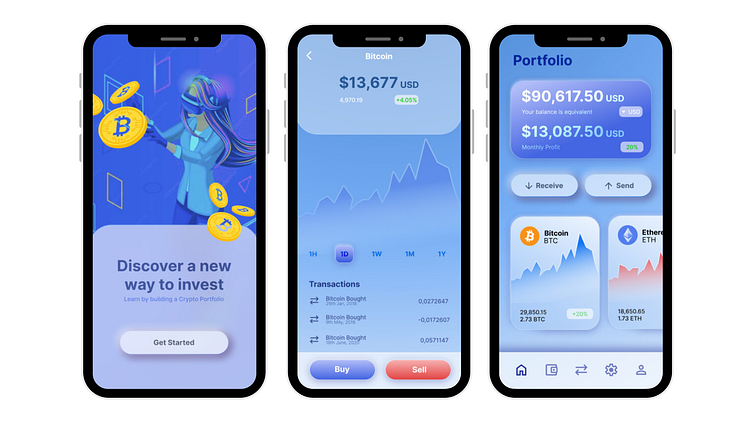 Bitcoin App UI/UX Design by AKSHATA KHAIWALE on Dribbble