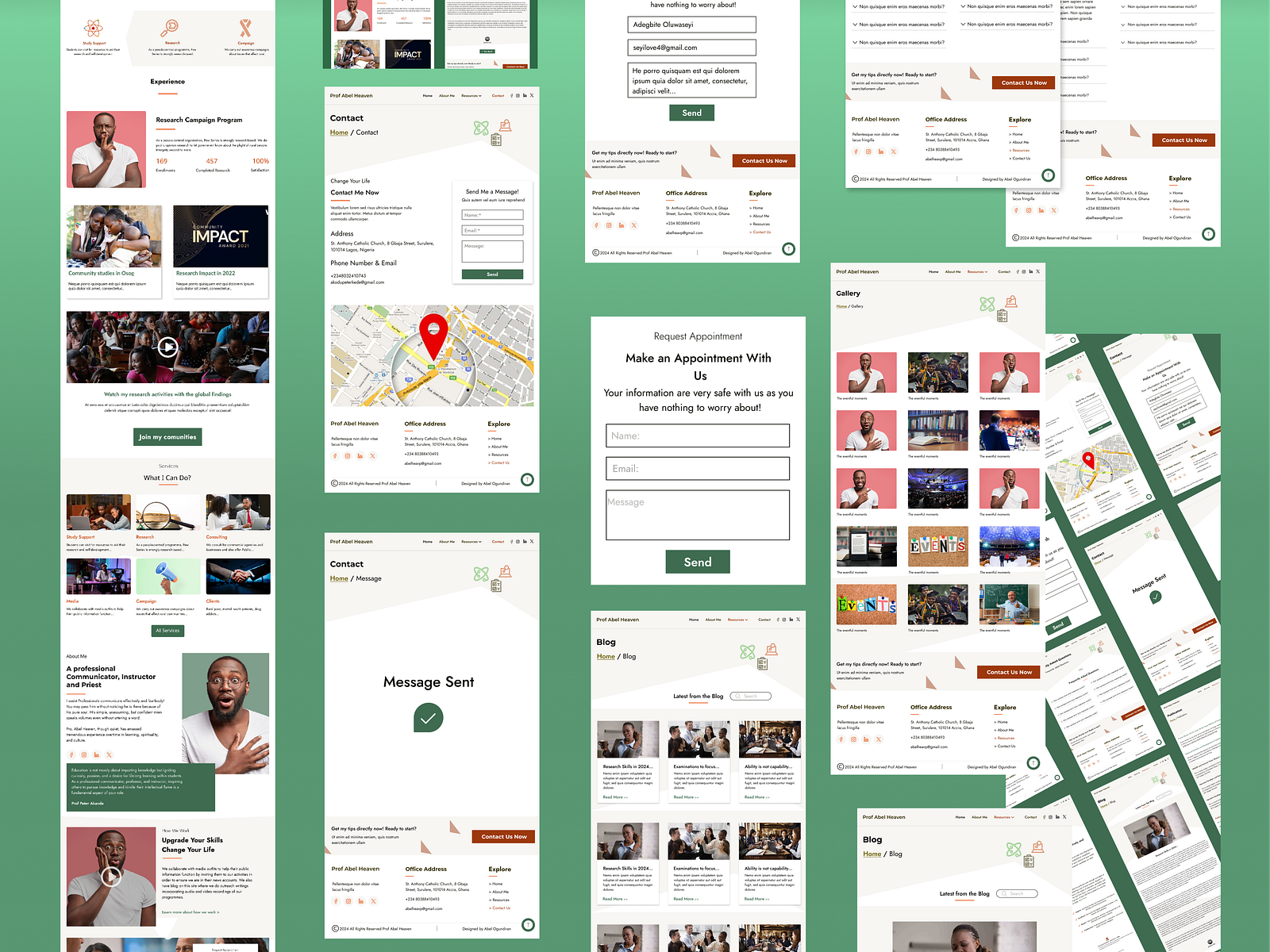 Personal Website Design Uiux By Abel Ogundiran On Dribbble