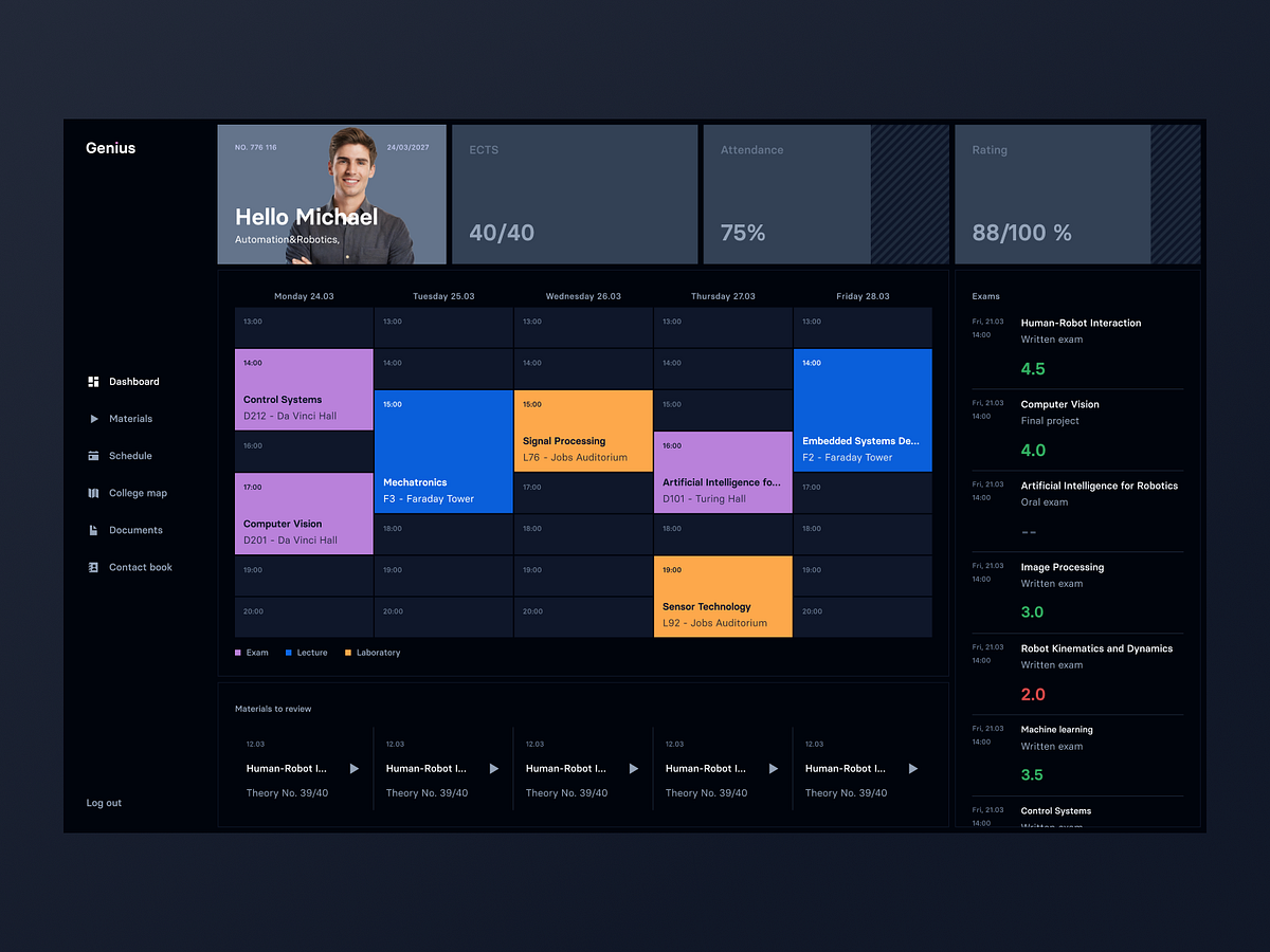 Genius - The Academic Web App by Merixstudio on Dribbble