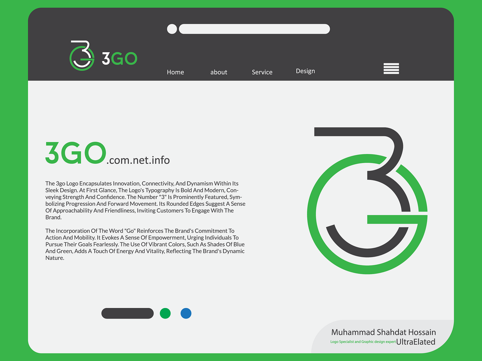 3go Logo | 3g Logo | Go logo by Muhammad Shahdat Hossain on Dribbble
