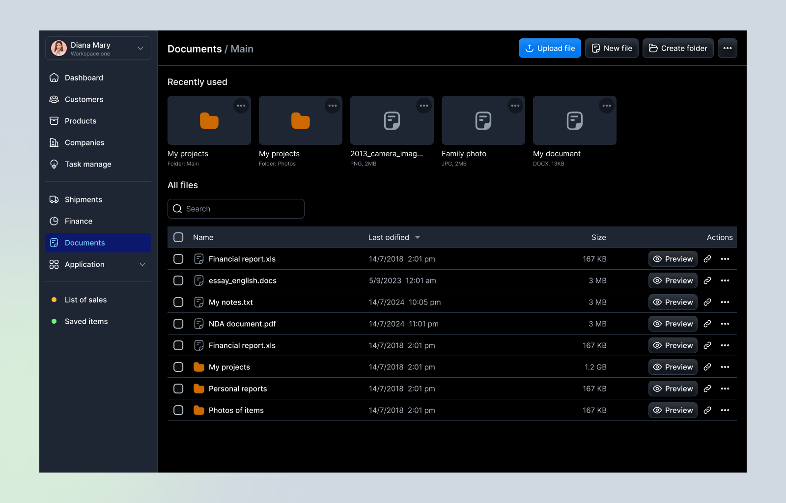 Documents, Files list by Final UI — Design Studio on Dribbble