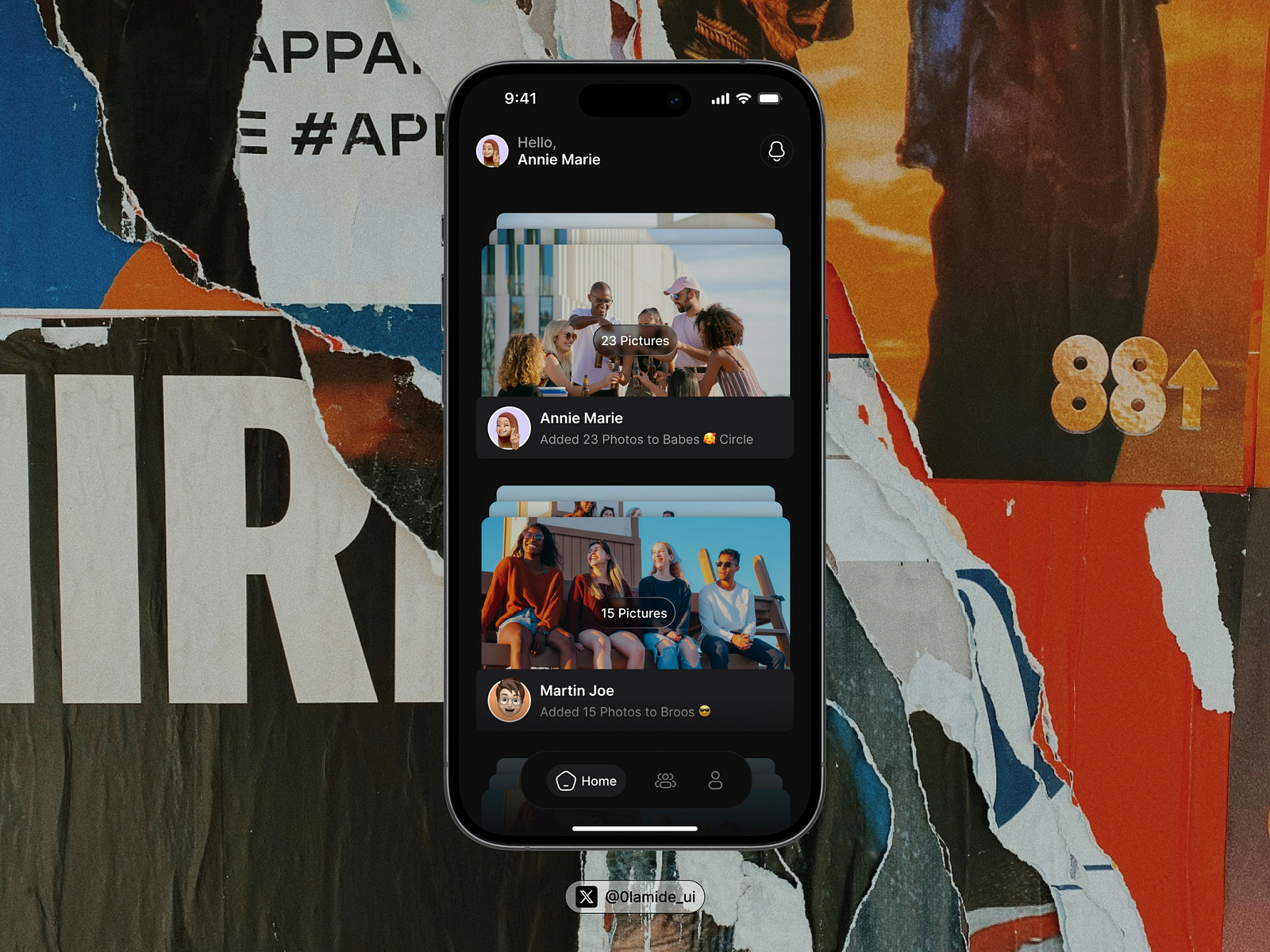 Picture Sharing App by Adeniyi Olamide Jonathan on Dribbble