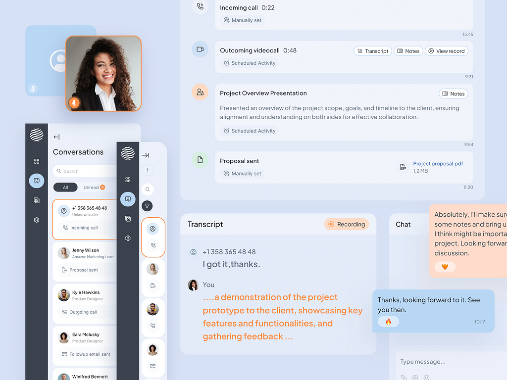 🚀 Communication Management System Dashboard 📞 by Valentyna Ryzha 🇺🇦 on ...