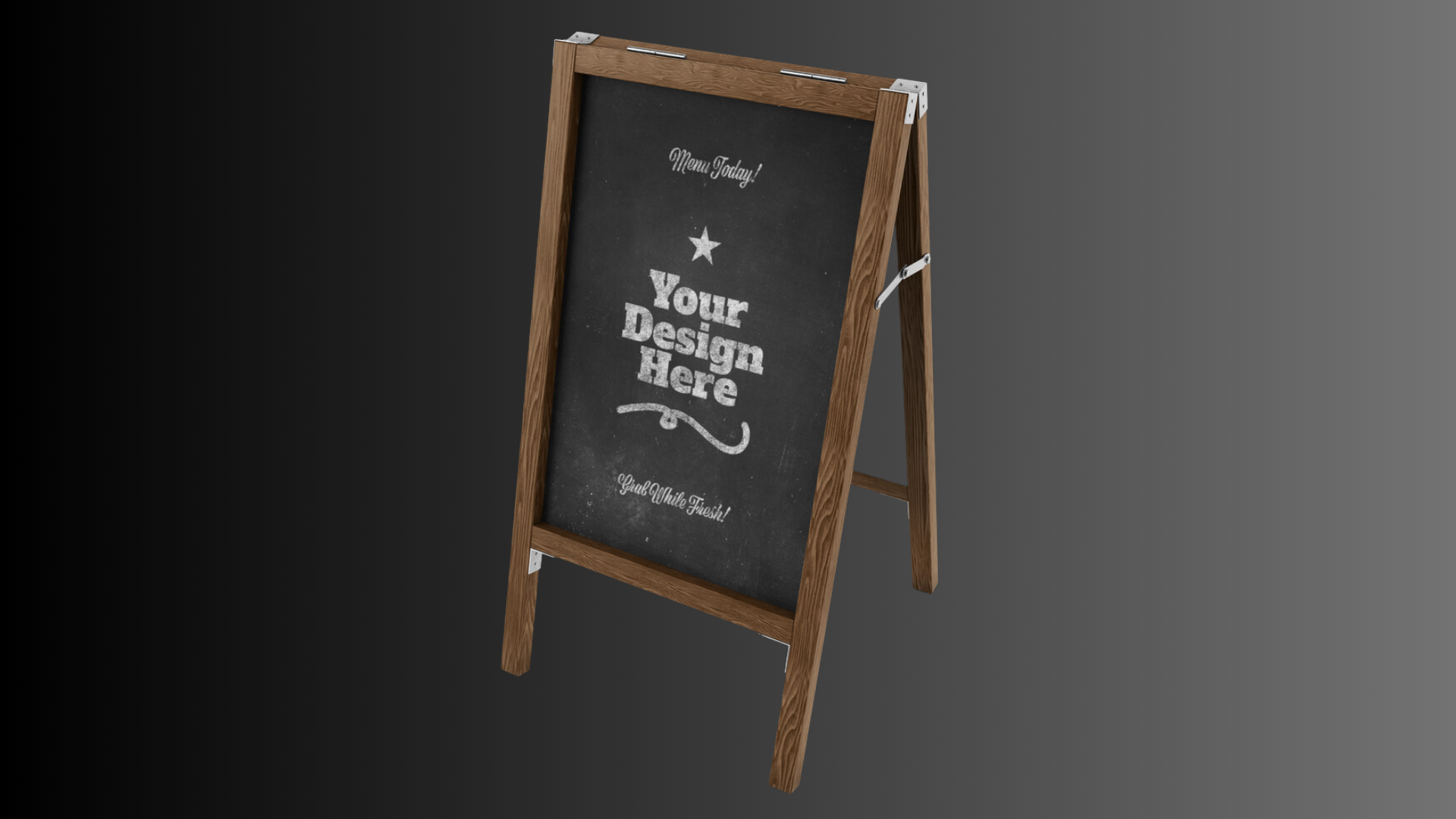 Shop signage board with black chalkboard & easel wooden Frame by ...
