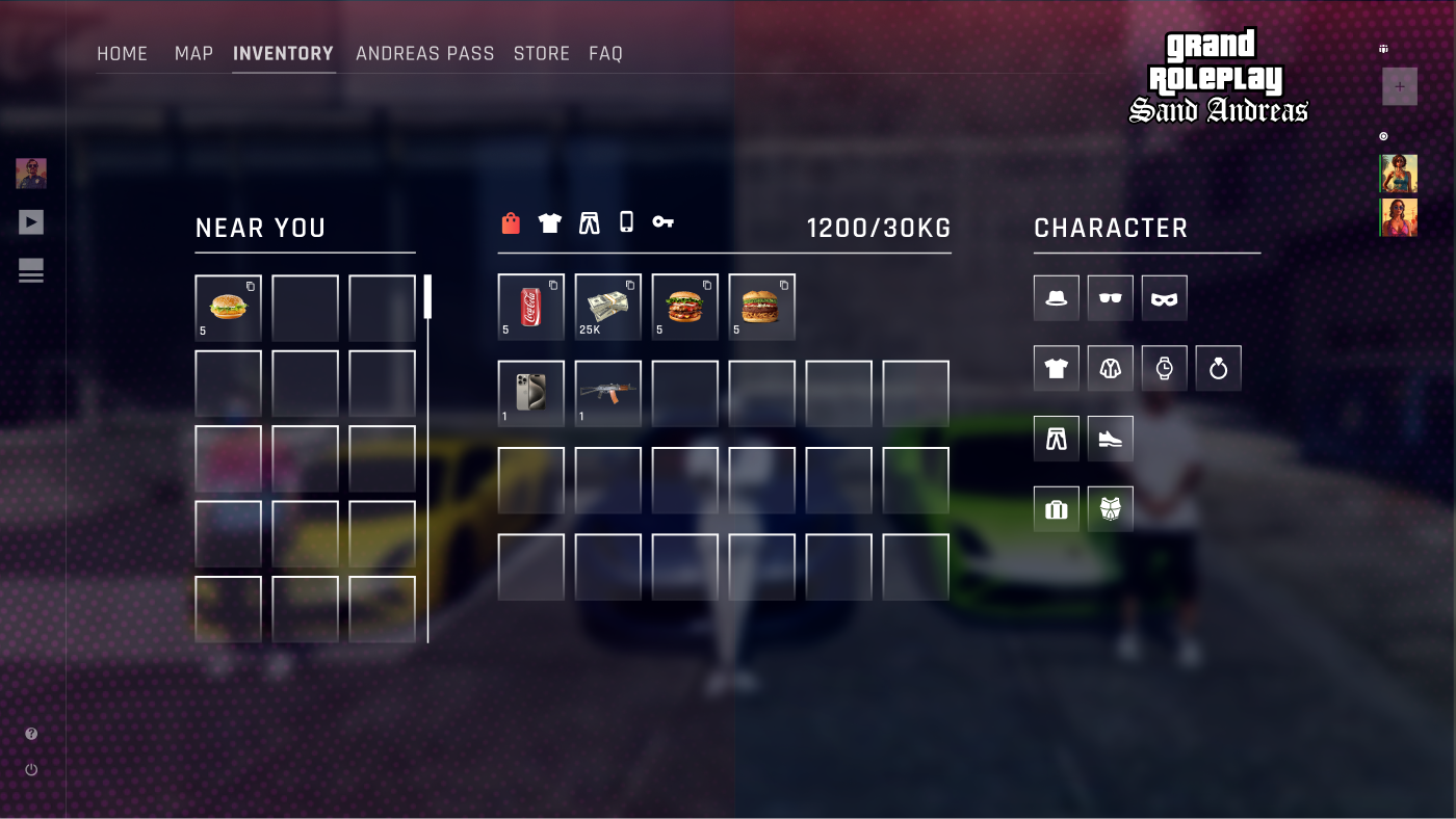 Grand RP Sand Andreas Fivem GTA 5 RP UI by Ariyan Rezvani on Dribbble