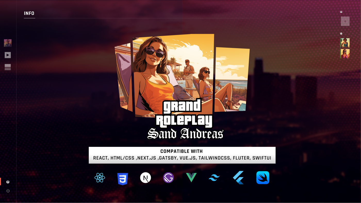 Grand RP Sand Andreas Fivem GTA 5 RP UI by Ariyan Rezvani on Dribbble