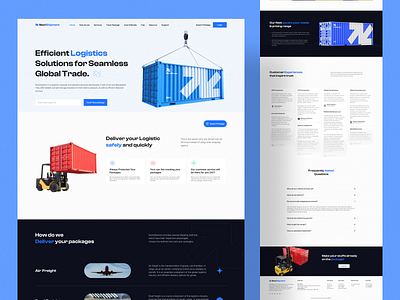 NextShipment - Logistic website design by Kais Rayhan on Dribbble
