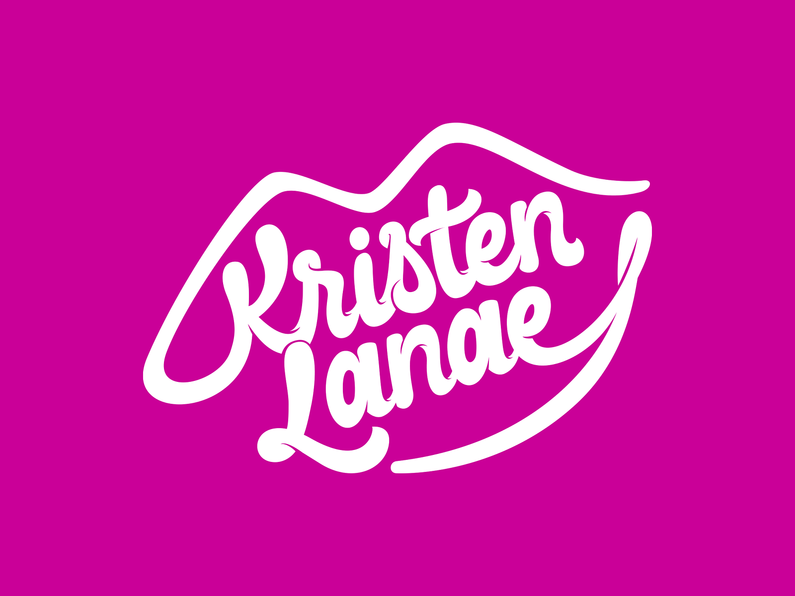 Kristen Lanae - Hand Lettering Logo by Sabrina Carballo on Dribbble