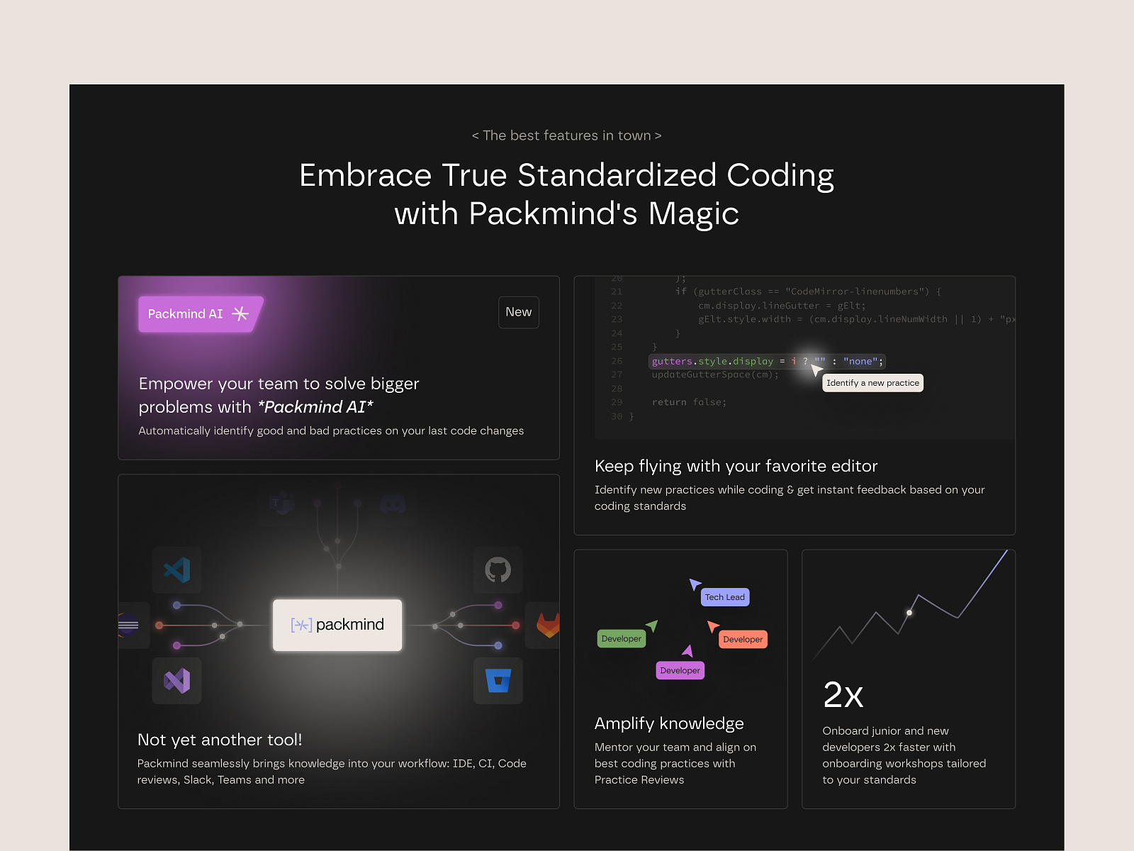 Packmind Features by Raph for Clint Agency on Dribbble