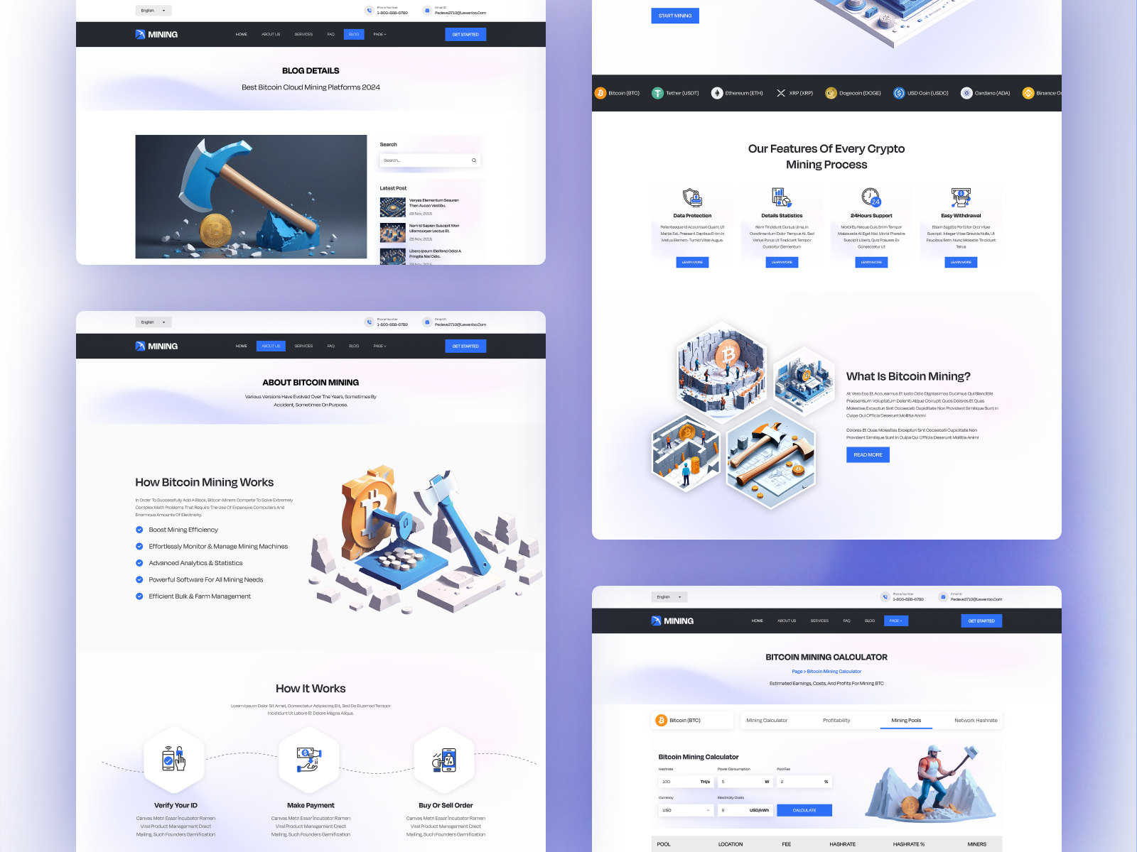 Mining - a BTC Mining Web UI Kit by Bitrix Infotech Pvt Ltd on Dribbble