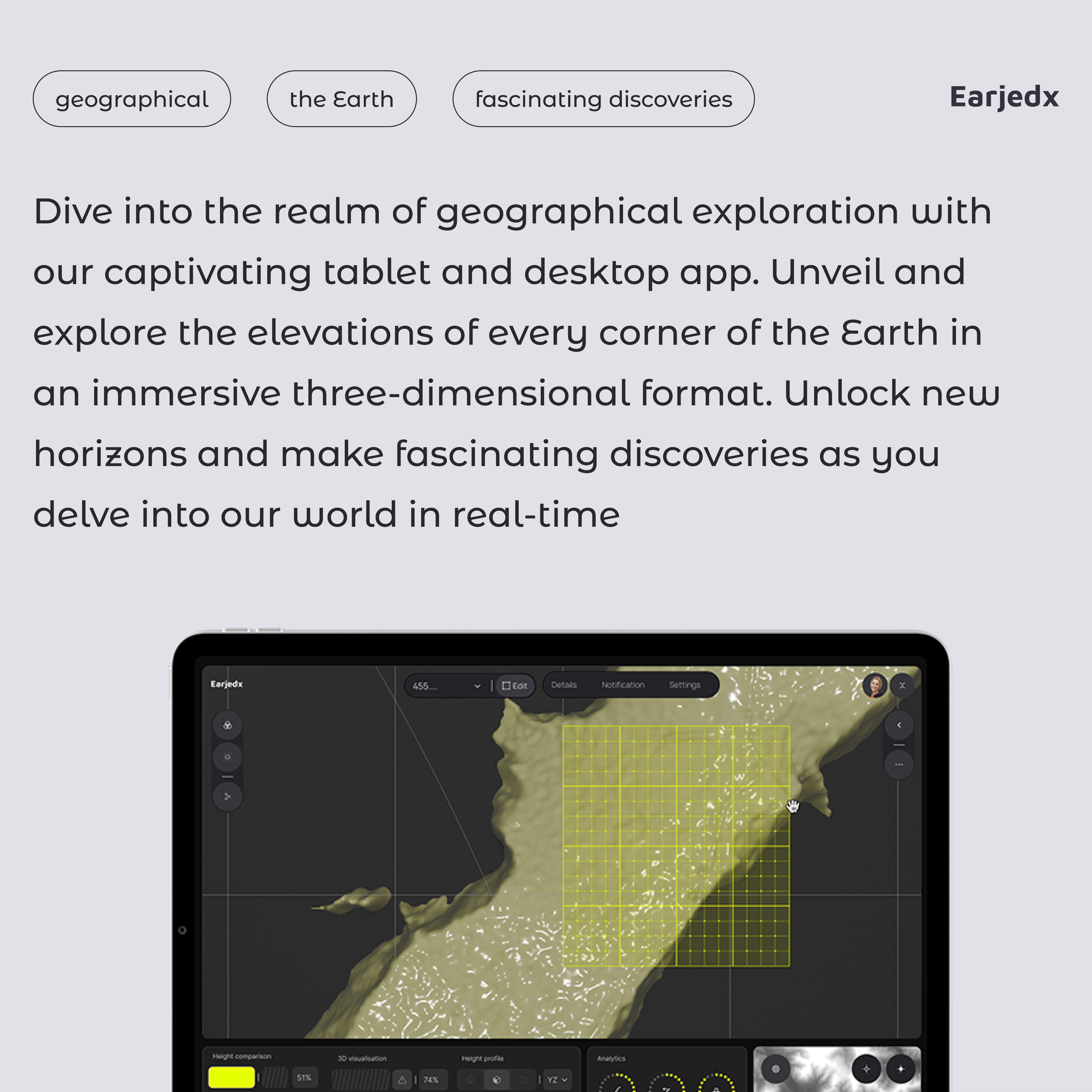 geographical exploration desktop app by Anna Rubashenko on Dribbble