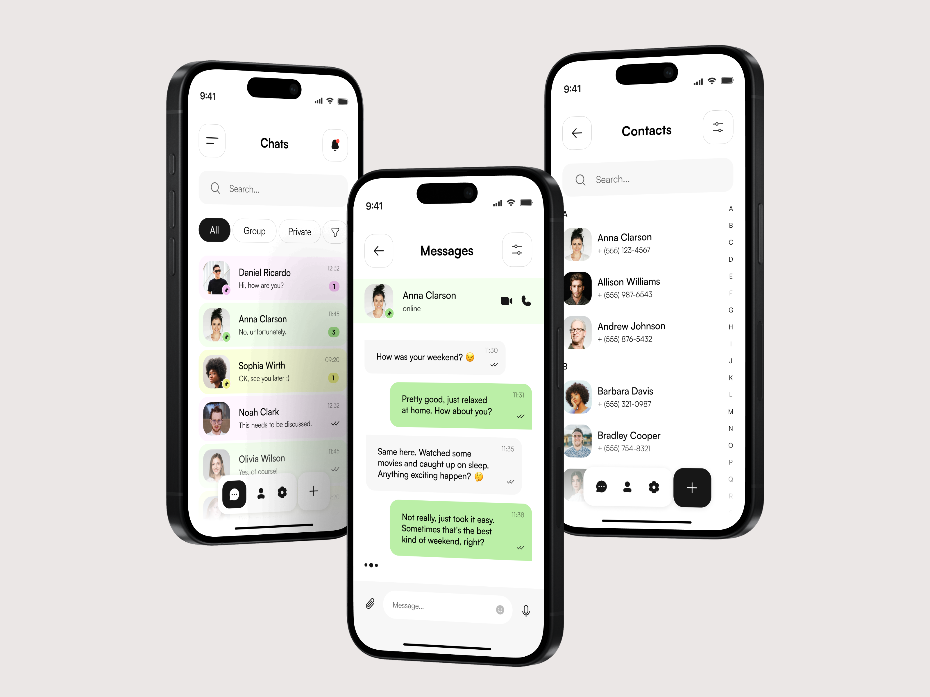 UX/UI Design of the Messenger Application by Bato on Dribbble