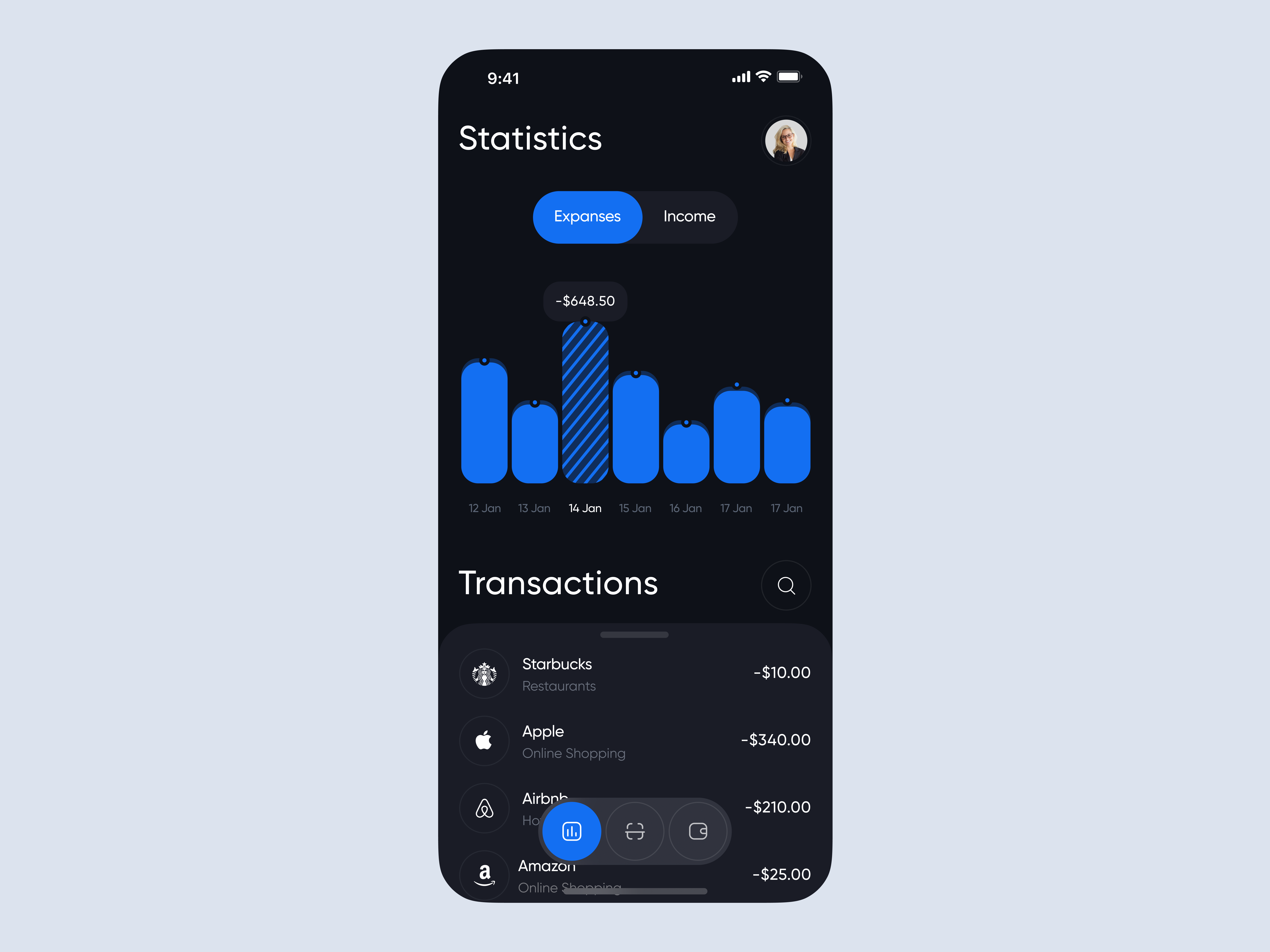 Expense Tracker iOS App by Ivan Denisov on Dribbble