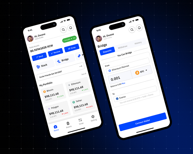 Bitcoin Swapping and Exchange App UI Kit by Bitrix Infotech Pvt Ltd on ...