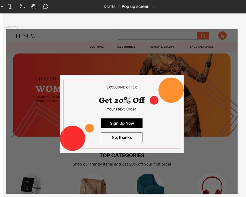 Pop up / Overlay Screen by Adeola Adesanwo on Dribbble