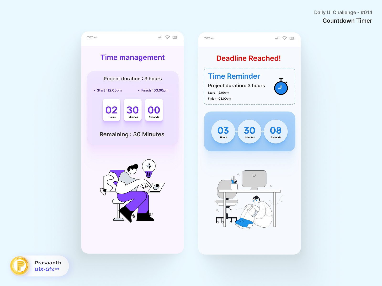 Dailyui 014 Countdown Timer By Prasaanth R On Dribbble