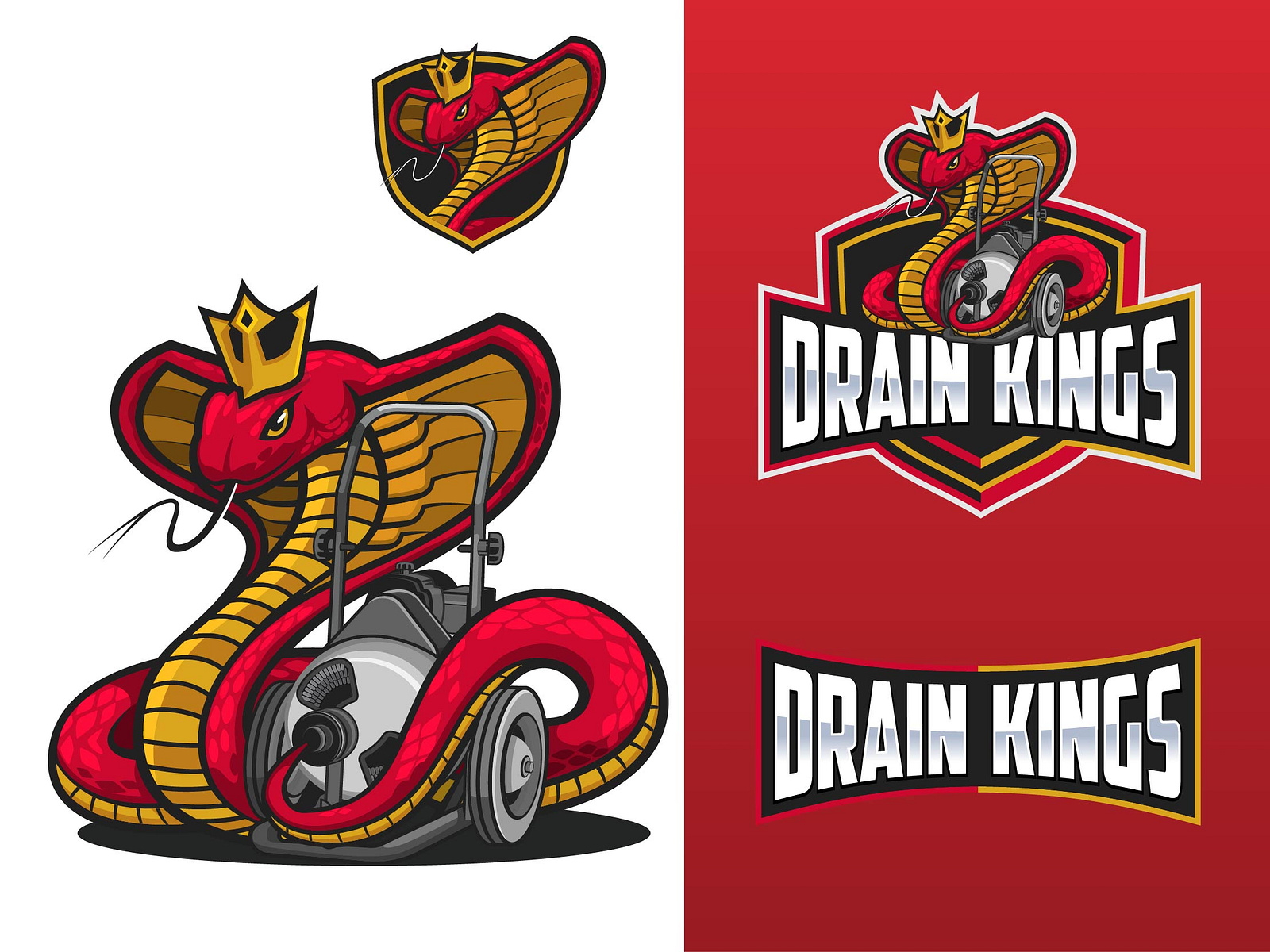Drain Kings Logo and Mascot Design by mjcpen on Dribbble