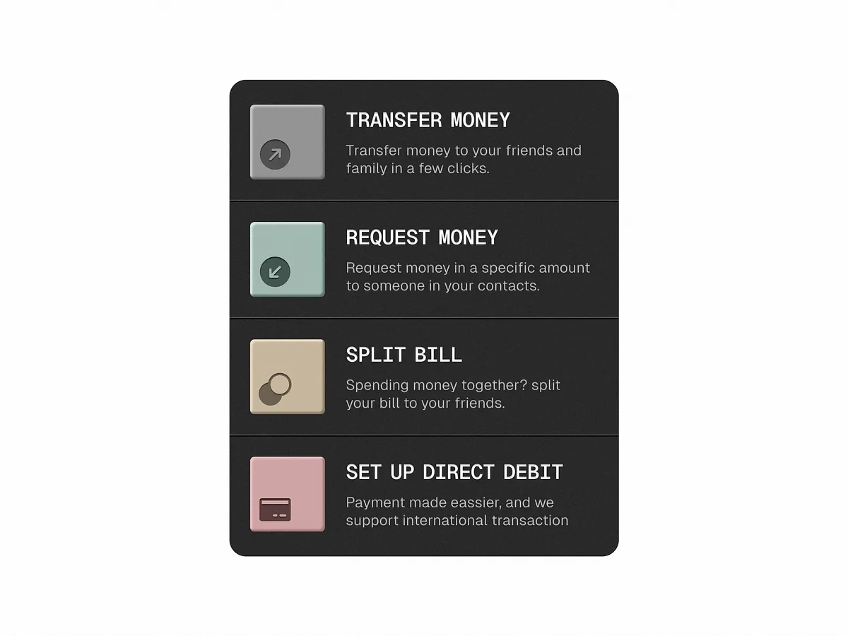 Browse thousands of Menu Tiles images for design inspiration | Dribbble