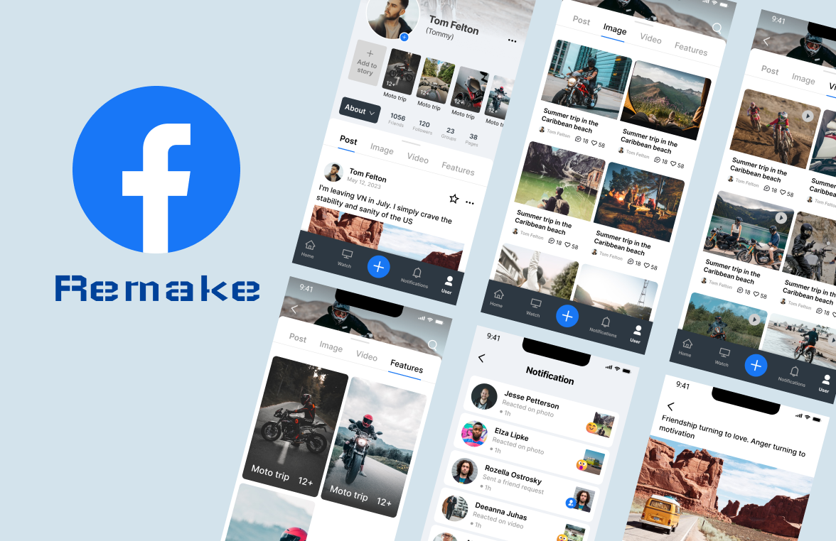 Facebook App Redesign (Case study) by Bryan Tran on Dribbble