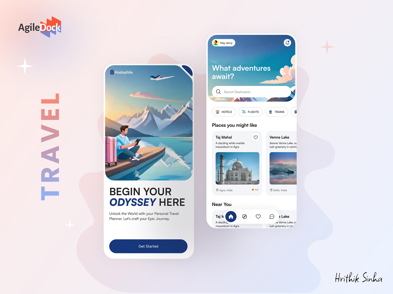 Travel App Design by Agiledock on Dribbble