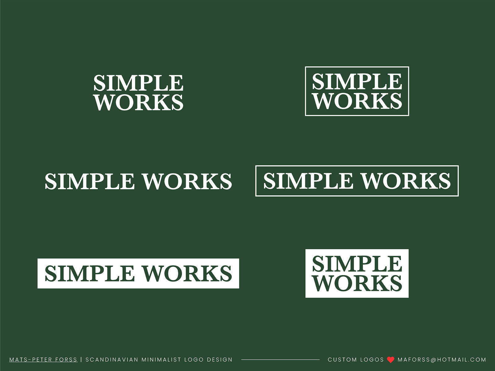 Branding starts with simple but effective typography... by Mats-Peter ...