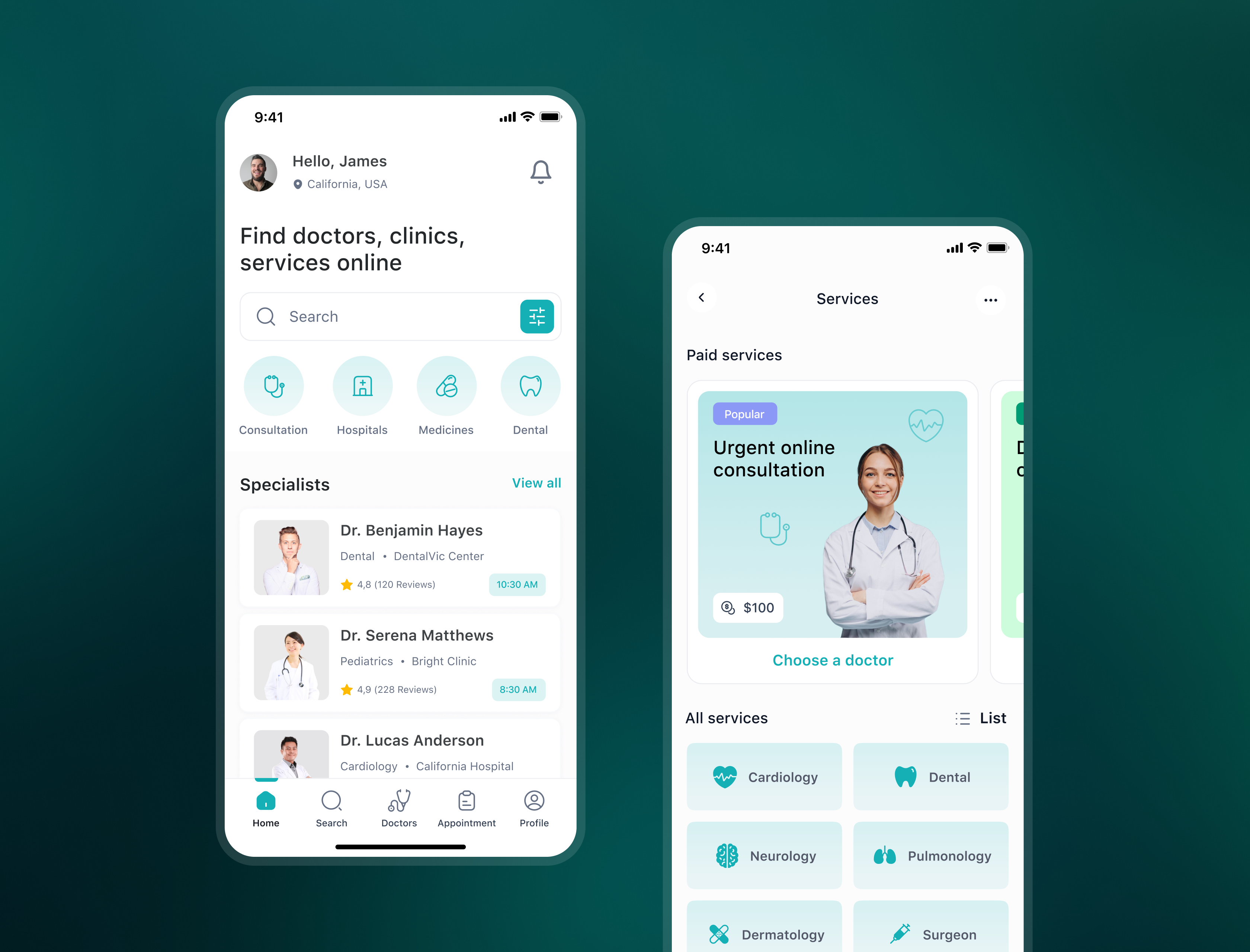Medical Appointments App Design by Honeycomb Software on Dribbble