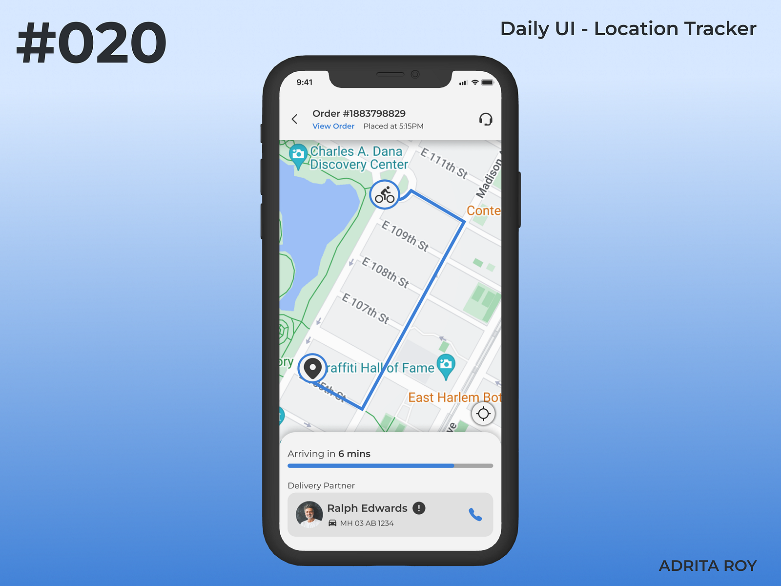 Daily UI 020 - Location Tracker by Adrita Roy on Dribbble