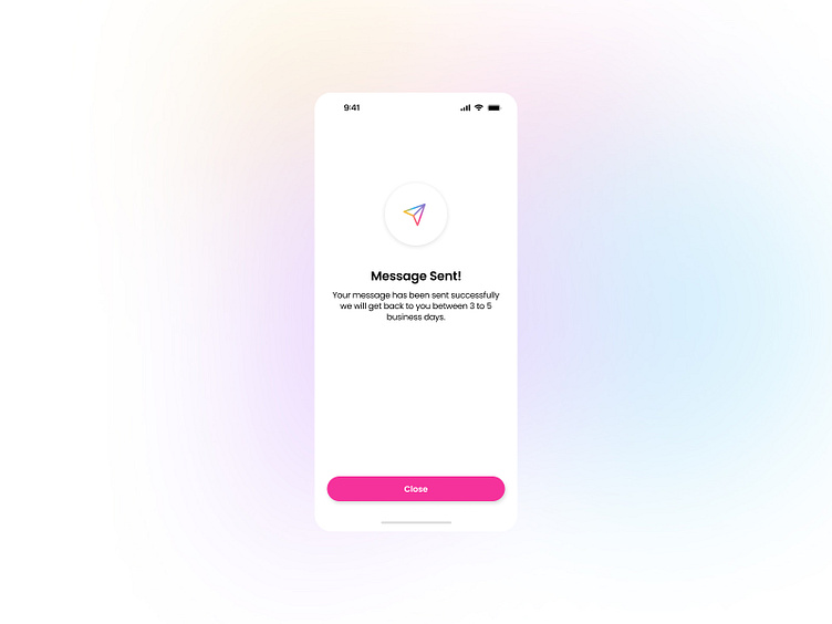 A screen with a success message after an action ui by Kiko Pastor on ...