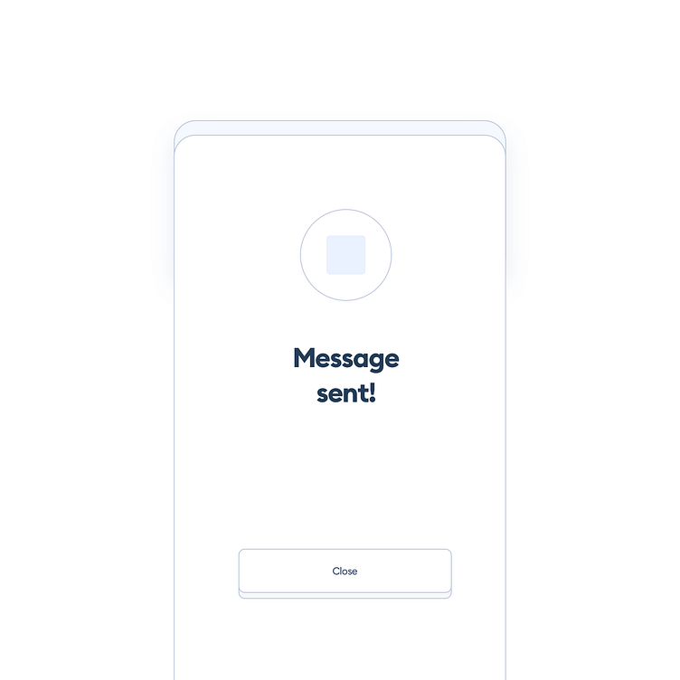A screen with a success message after an action ui by Kiko Pastor on ...