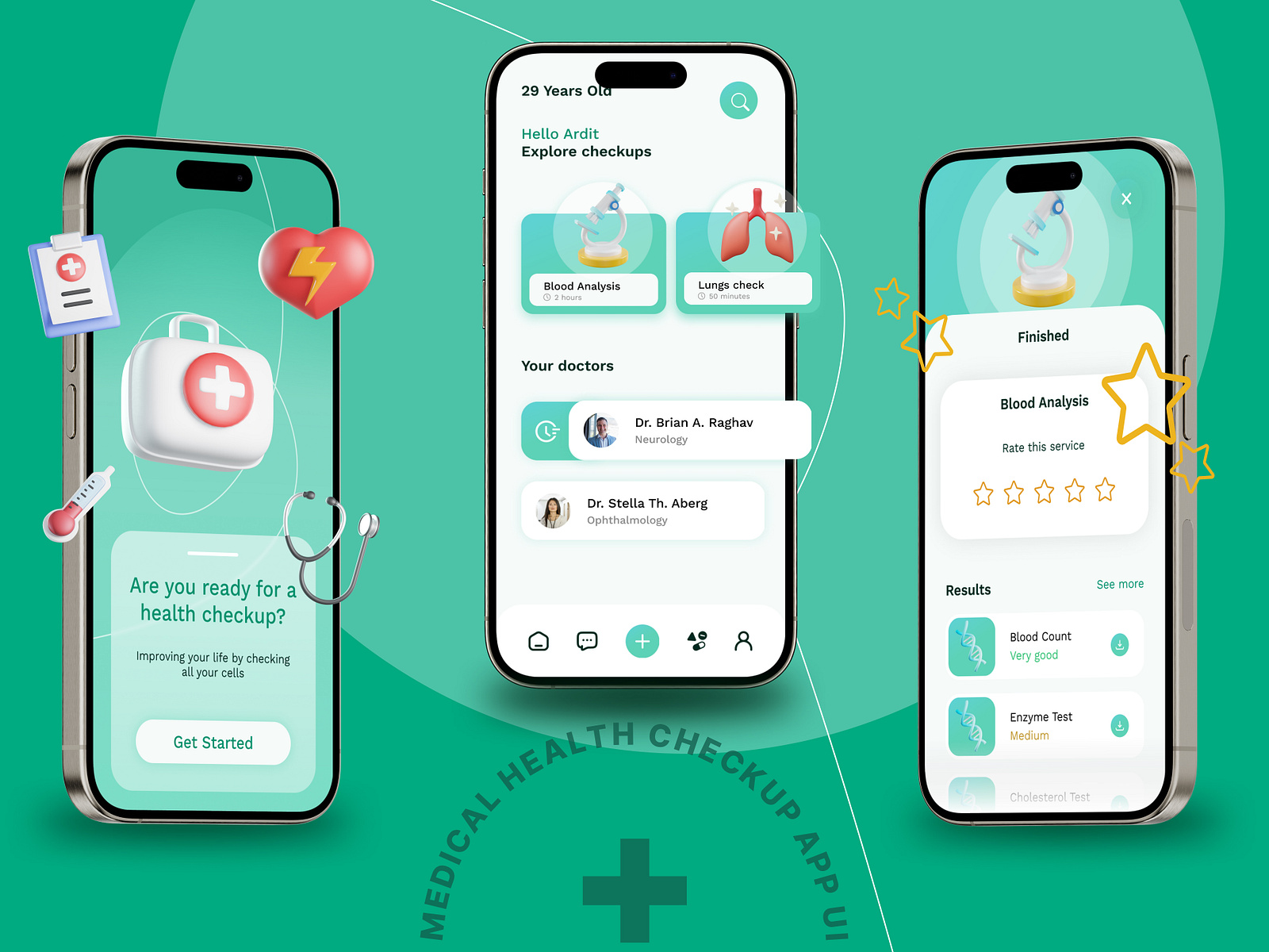 Medical Health Checkup App (Concept UI) by Rashika Bansal on Dribbble