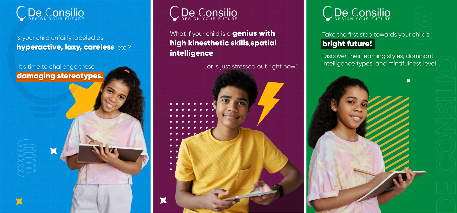 Vibrant Posters for Unlocking 🔓 Student Potential by Nidhish on Dribbble