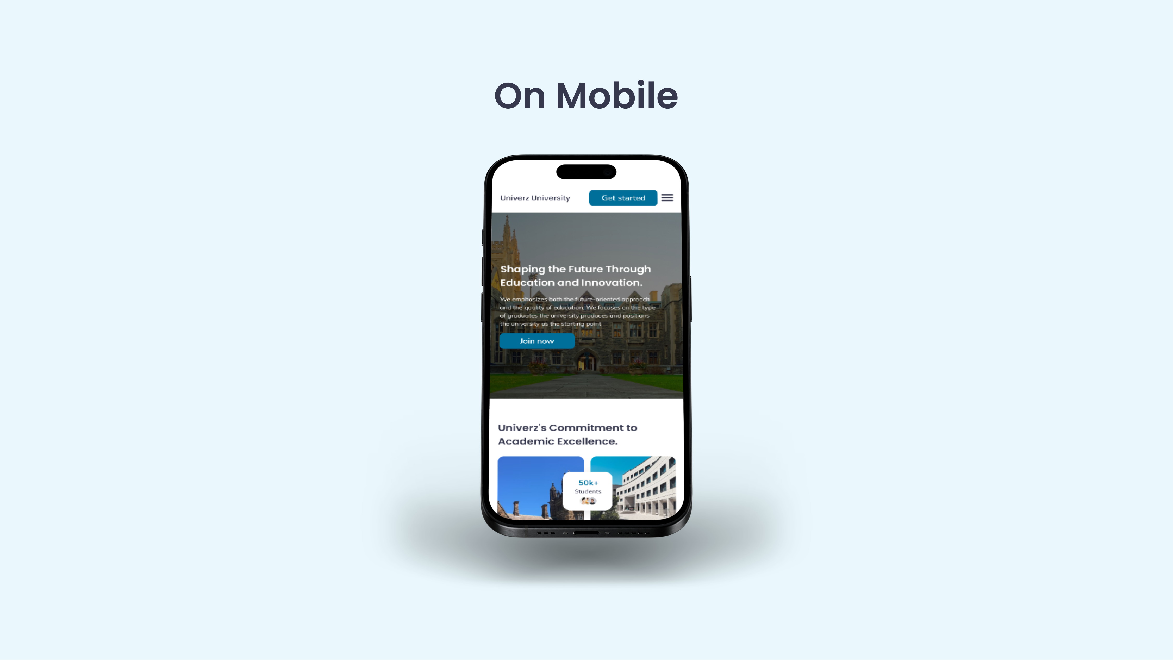 Univerz University Responsive Web UI Design by Safee on Dribbble