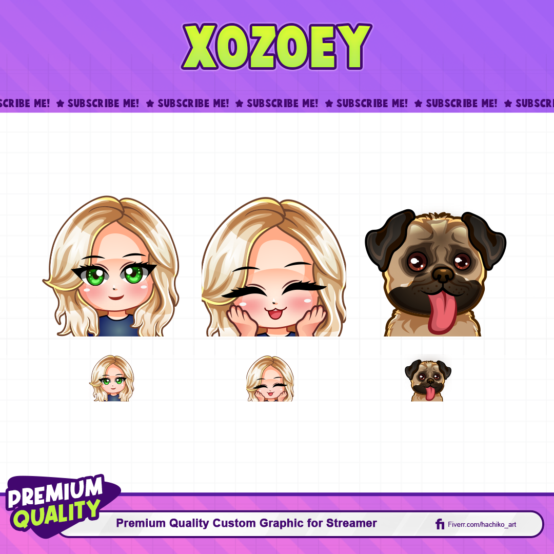Chibi Girl With Green Eyes Custom Emote By Hachiko by hachi chiko on ...
